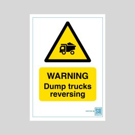 Warning Sign Dump Trucks Reversing